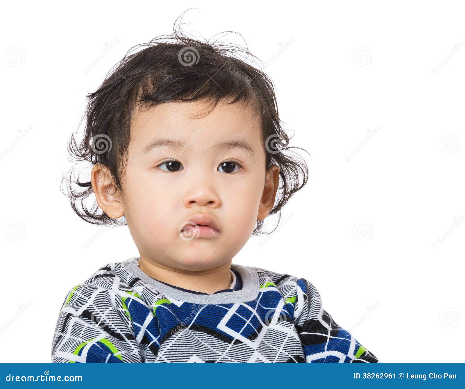 Little boy feel hesitation stock image. Image of expression - 38262961