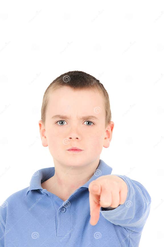 Little boy with finger stock image. Image of angry, pointing - 9802821