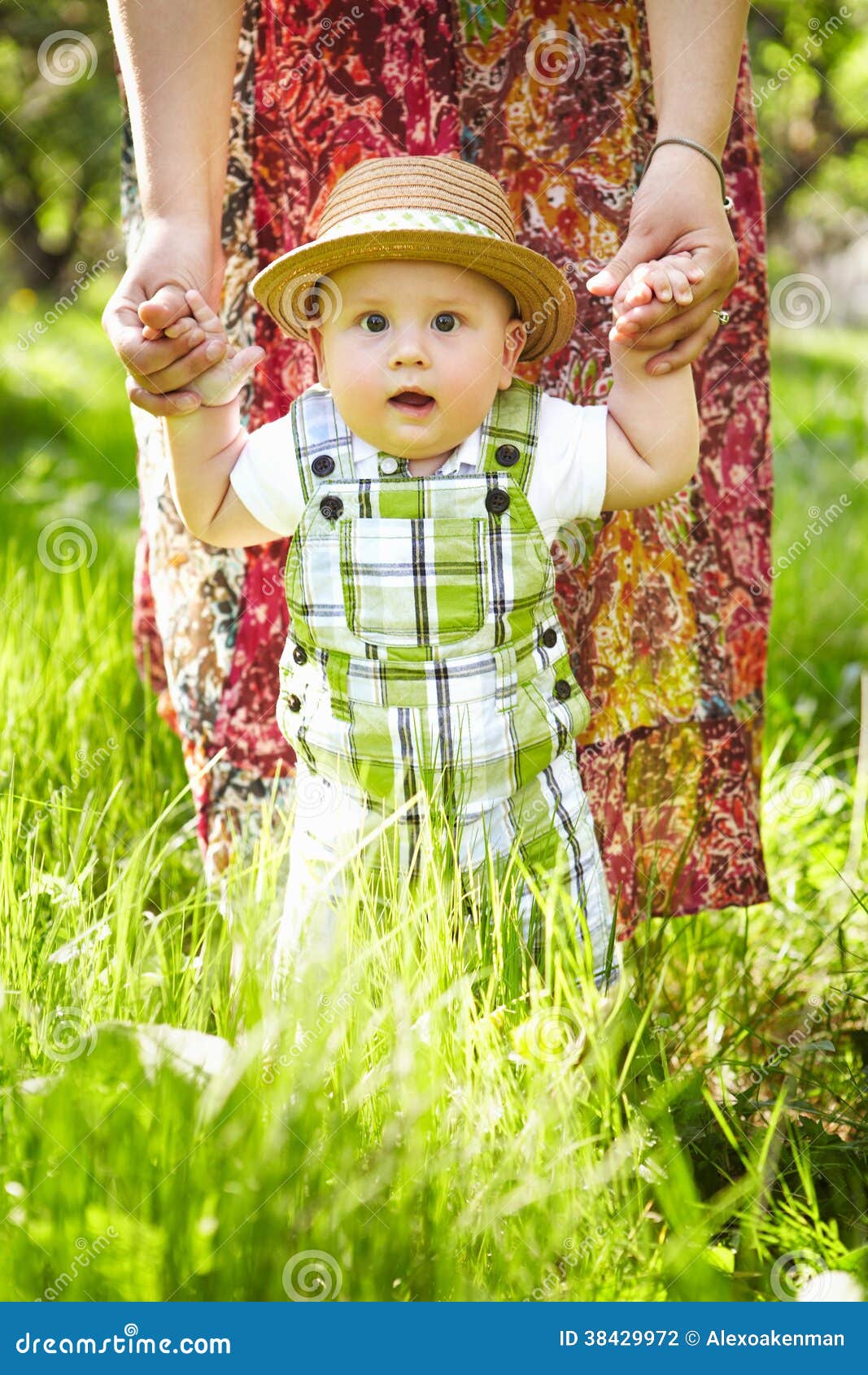 Little Boy in the Garden. Walking Outdoors. Stock Photo - Image of ...