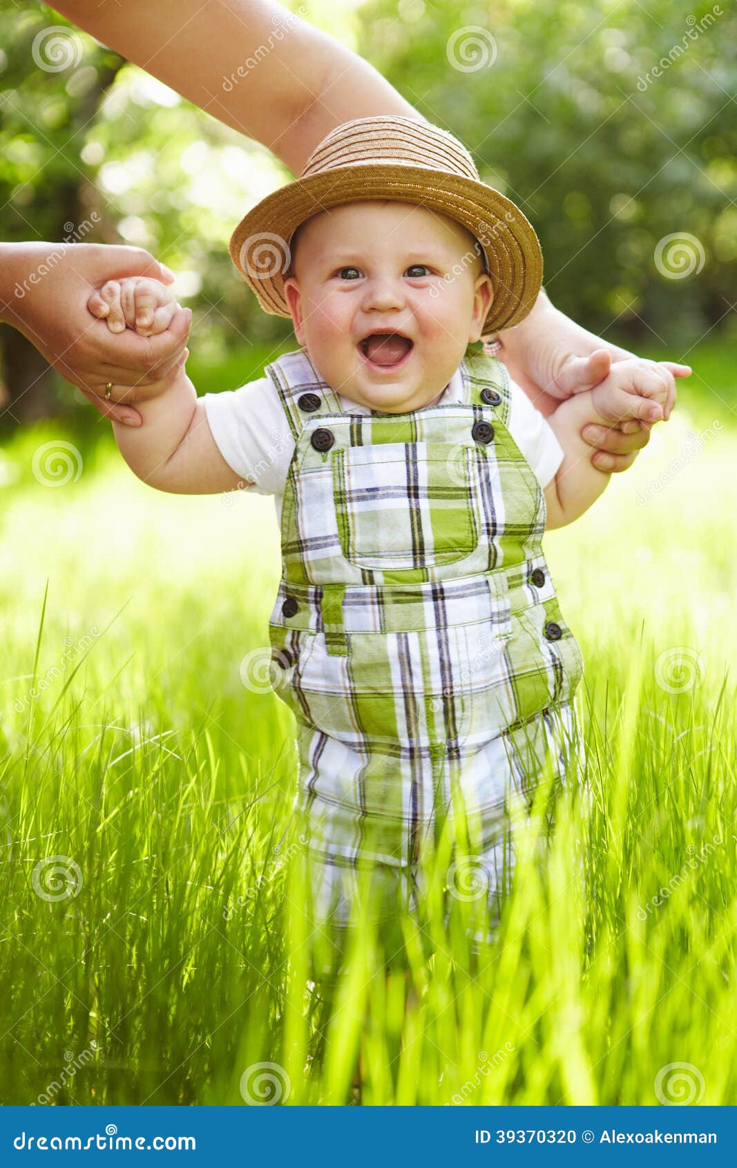Little Boy in the Garden. Walking Outdoors. Stock Photo - Image of ...