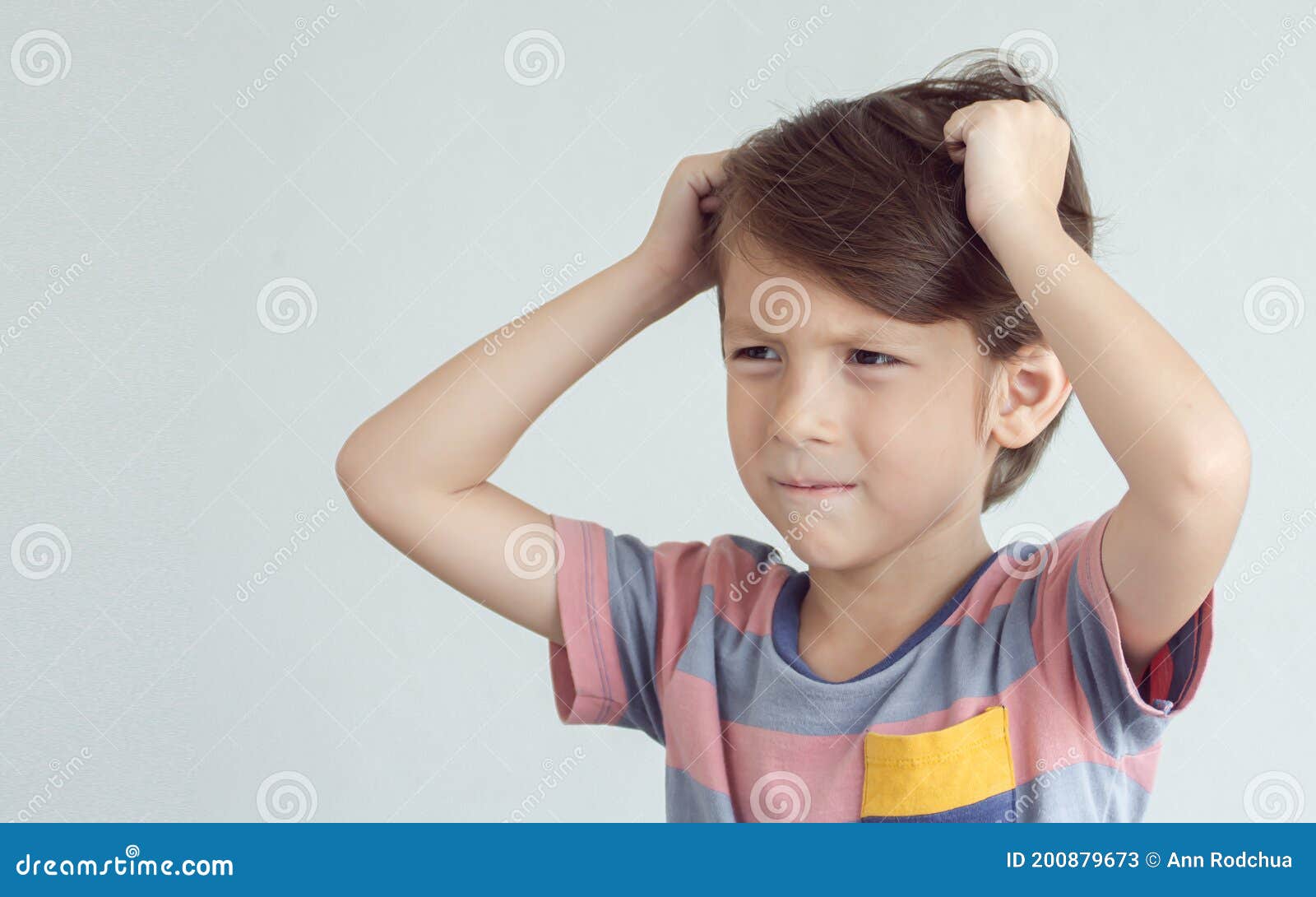 A Little Boy is Getting Stress Stock Image - Image of student, stressed ...