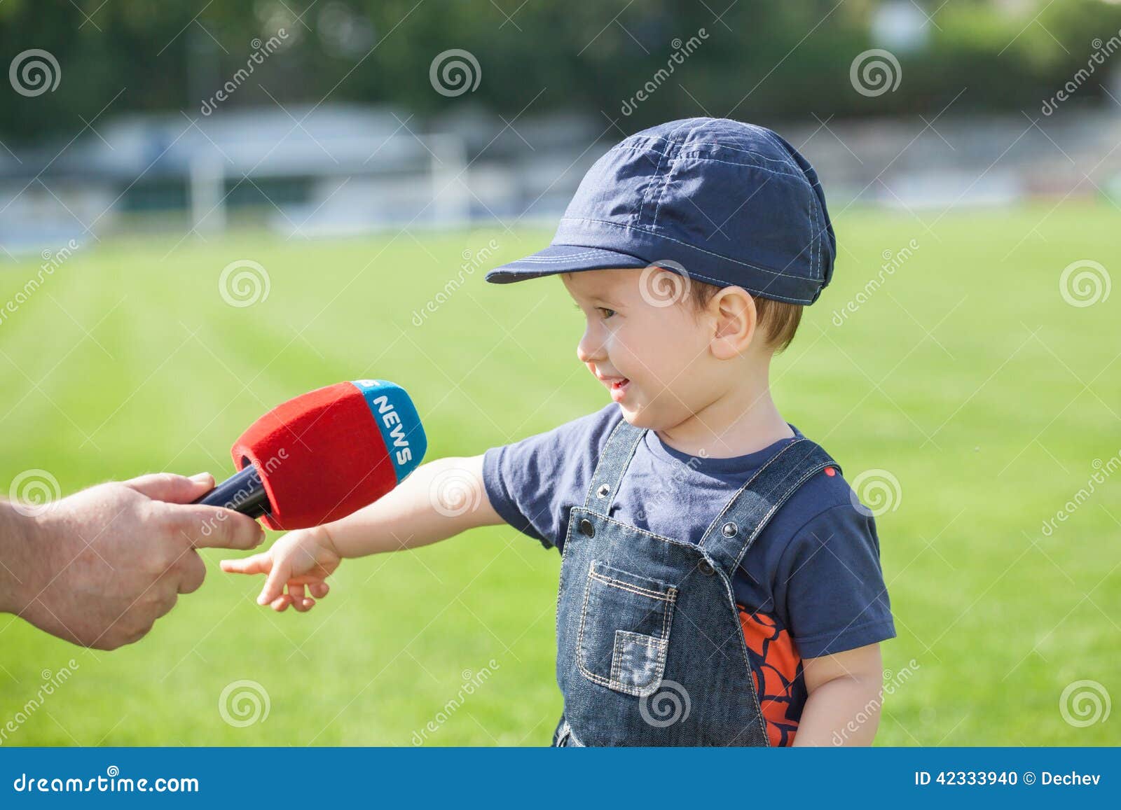 Little Boy Giving a Interview after the Match Stock Photo - Image of ...
