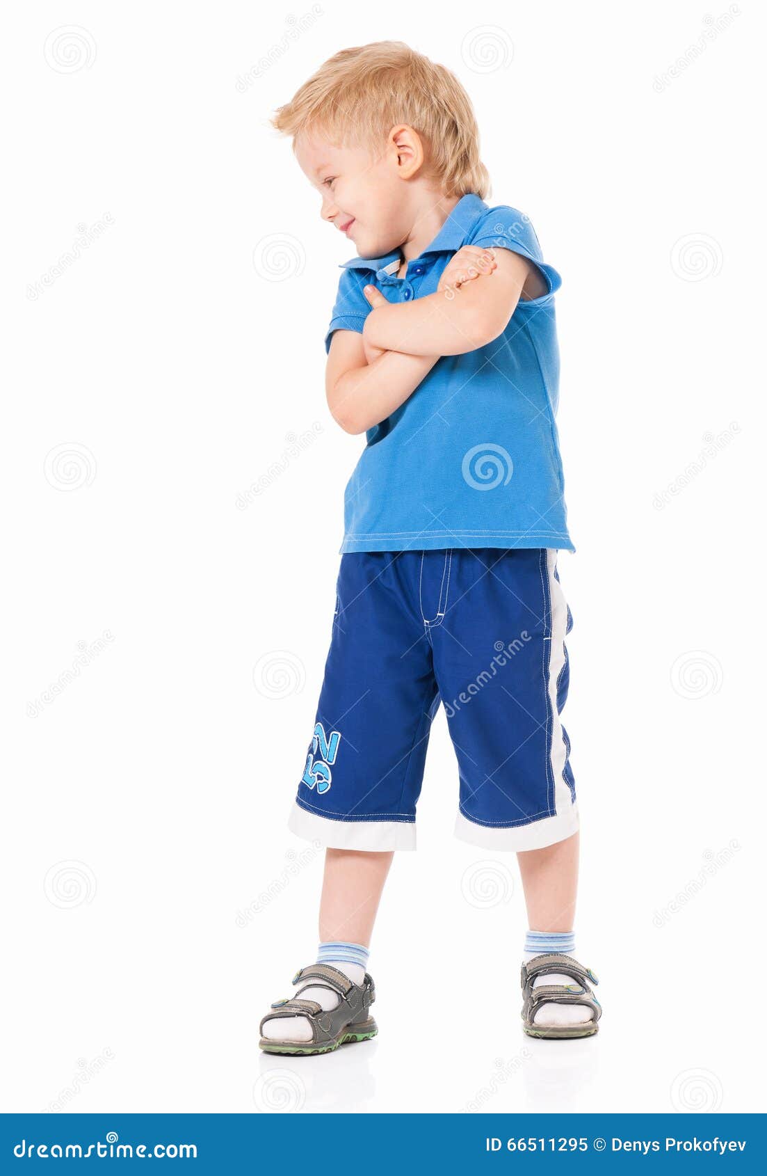 Little Boy with Hands Folded Stock Image - Image of preschoolers, full ...