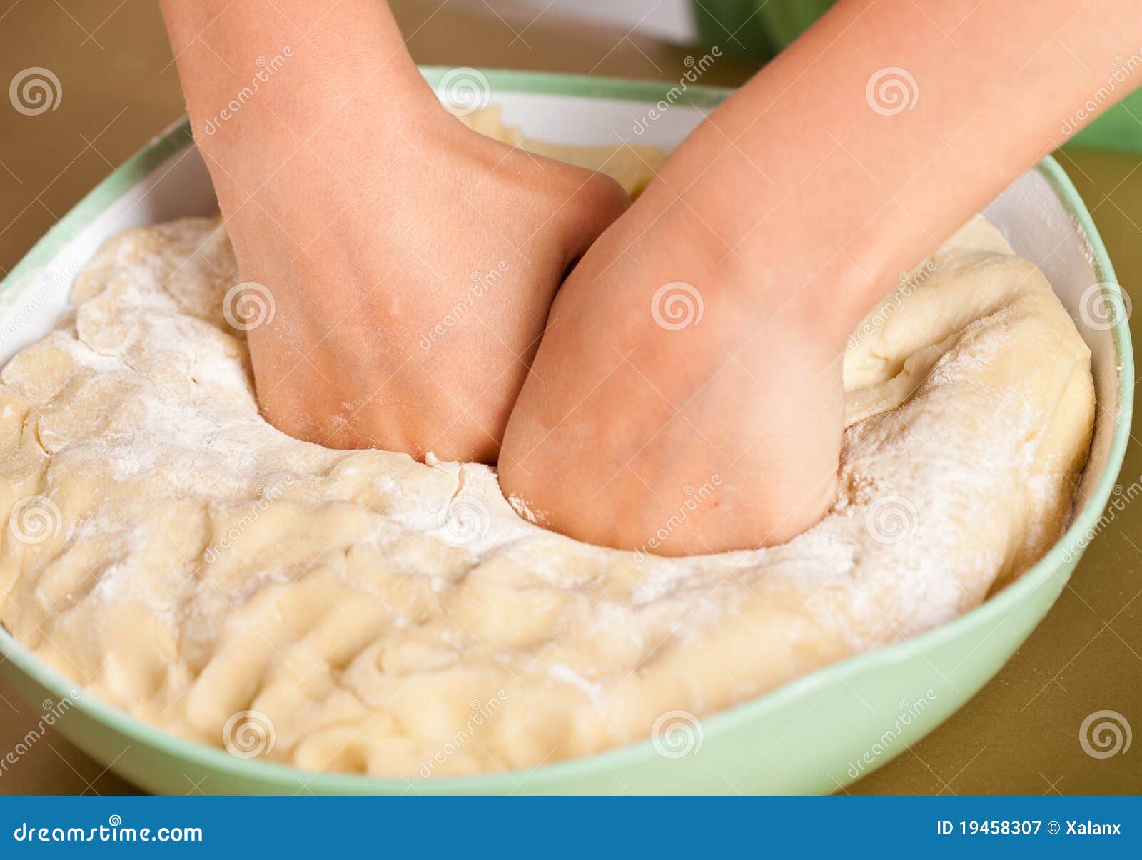Little boy hands kneading stock image. Image of detail - 19458307