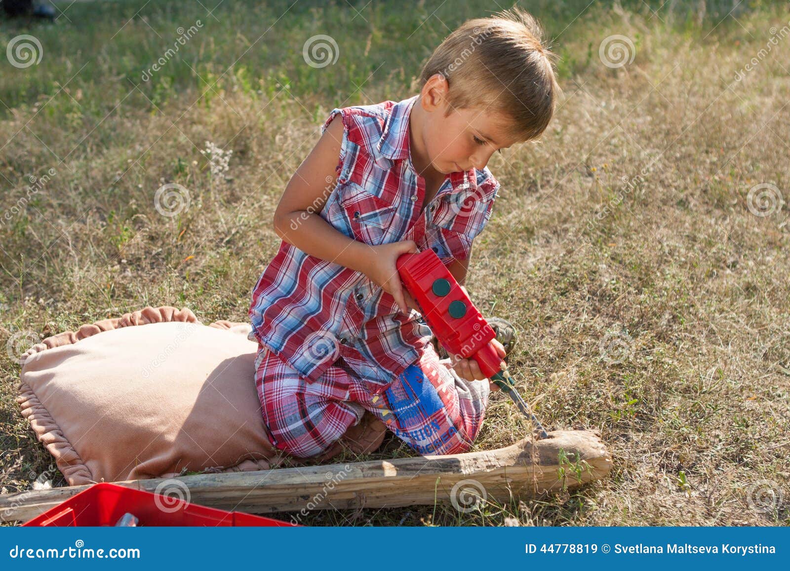 Little boy hard at work stock image. Image of loud, joyful - 44778819