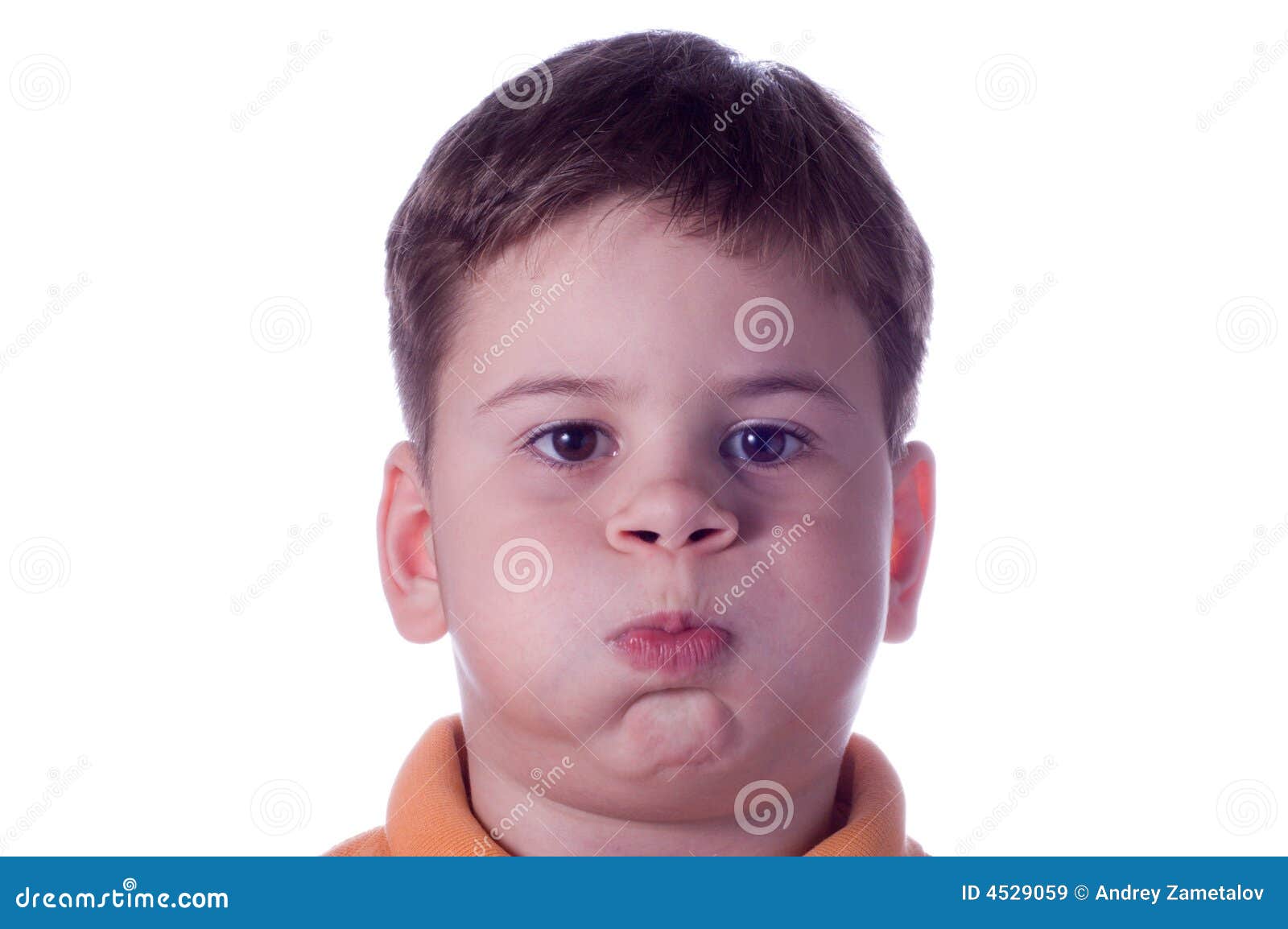 The Little Boy Has Inflated Cheeks Picture. Image: 4529059