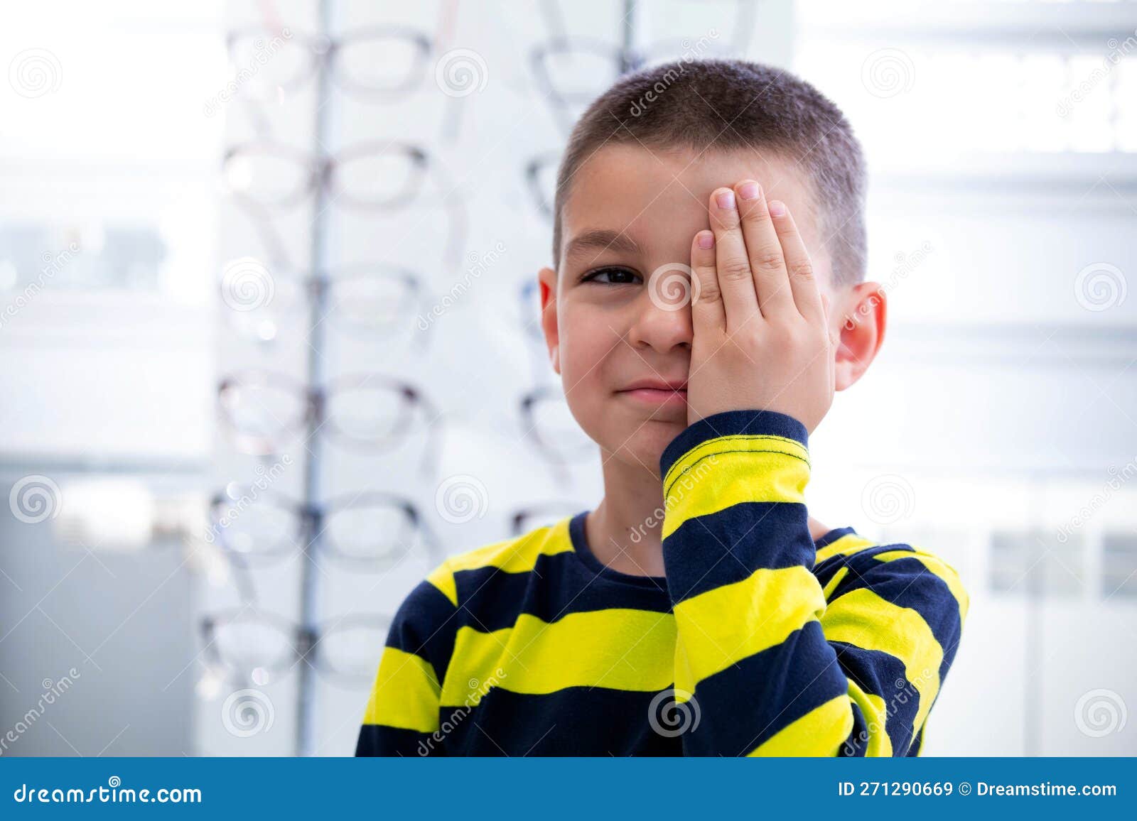 Little Boy Having Eye Test at Ophthalmologist Office Stock Image ...