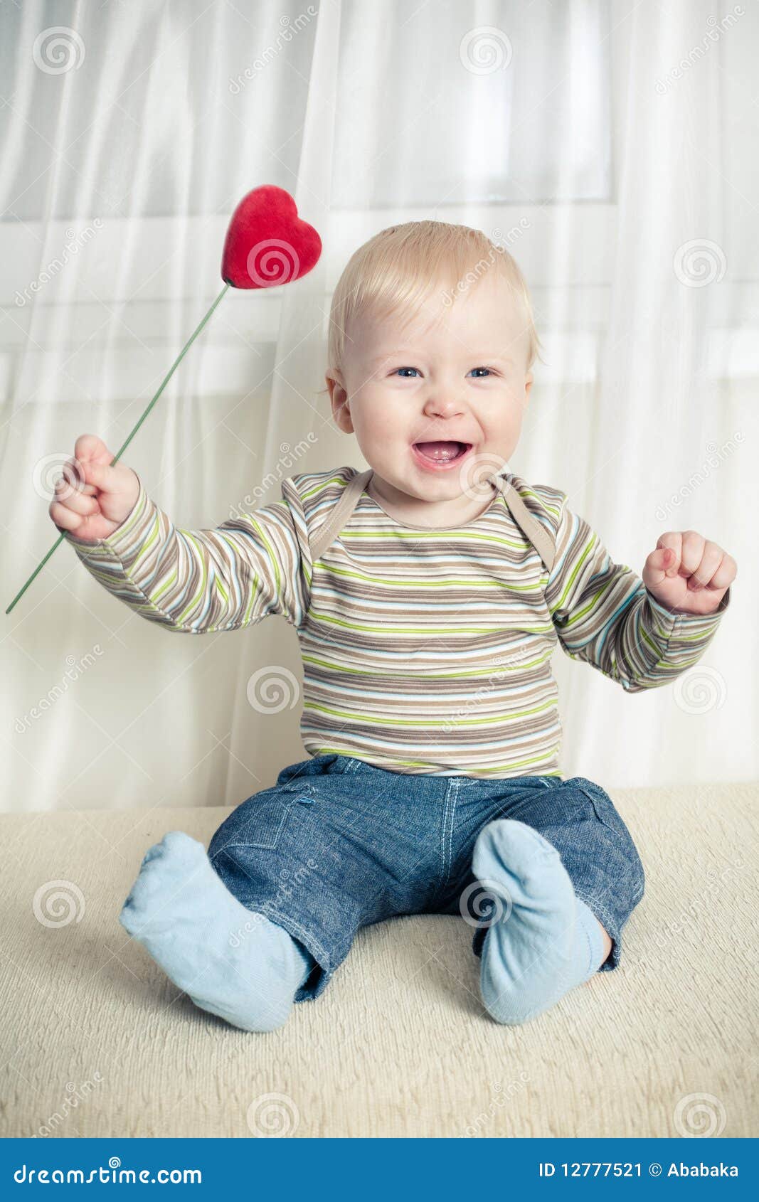 Little boy with heart stock image. Image of child, happy - 12777521
