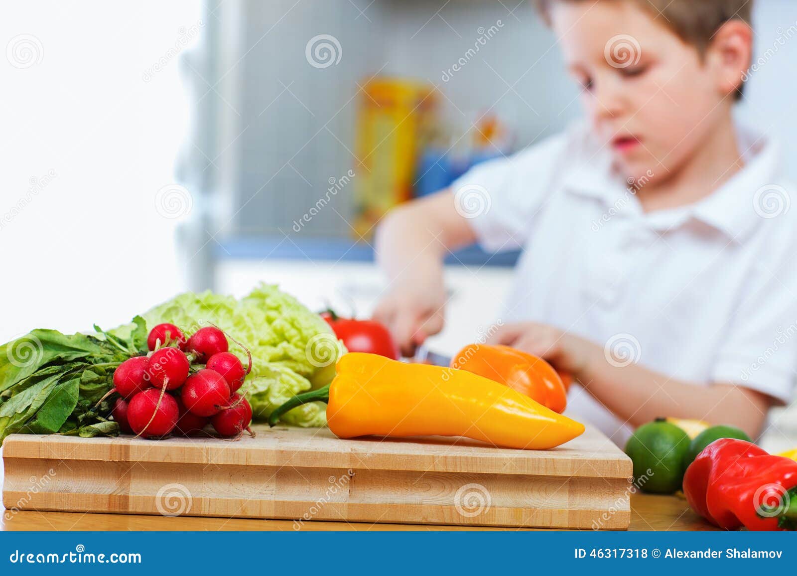 Little Boy Helping at Kitchen Stock Photo - Image of child, caucasian ...