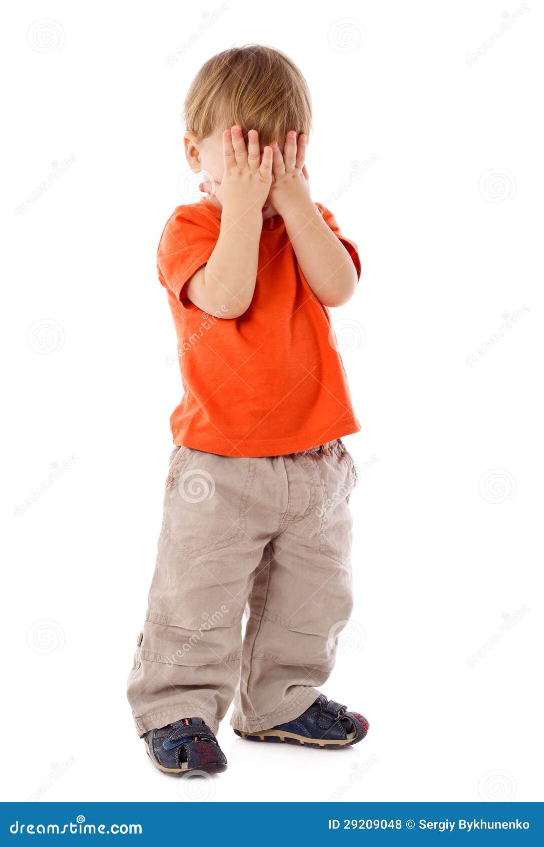 Boy Hide Face Play Slip Stock Photo | CartoonDealer.com #66458616