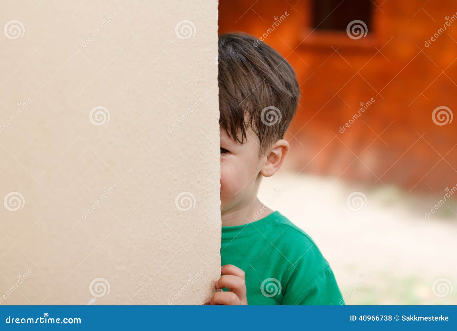 Little boy hide and seek stock photo. Image of seek, childhood - 40966738