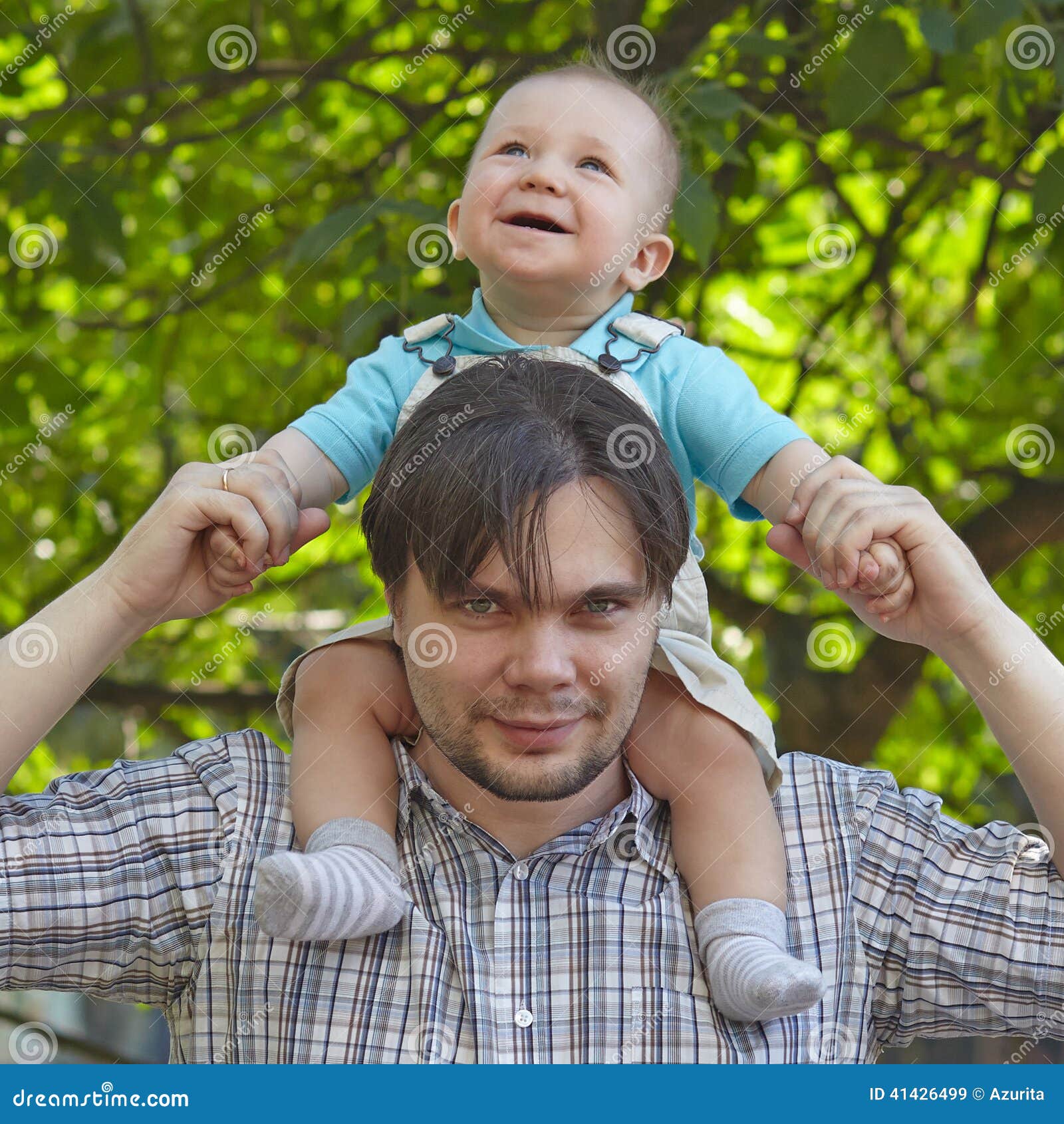 Little boy and his father stock image. Image of children - 41426499