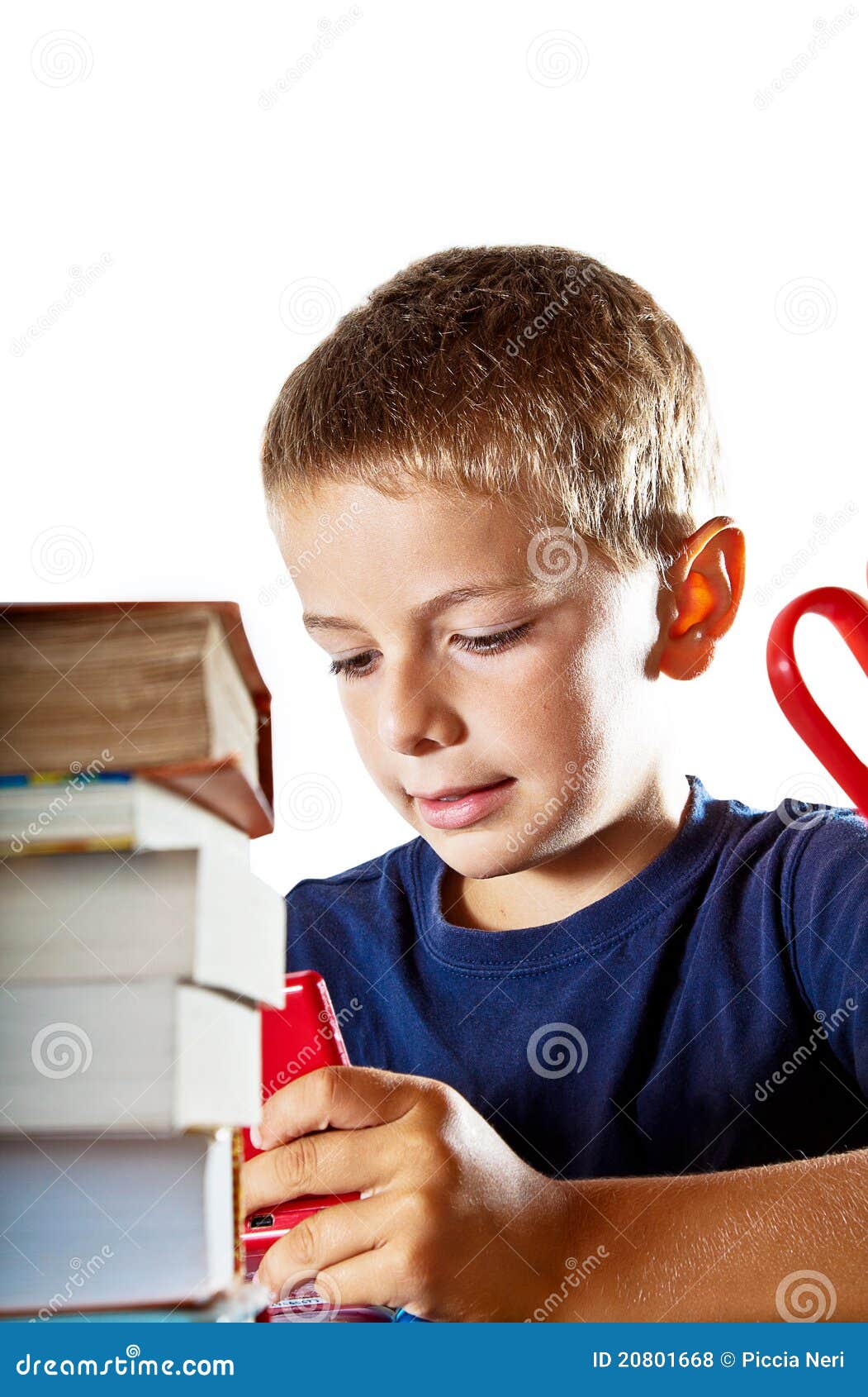 Little Boy and His Homework Stock Photo - Image of learn, innovation ...