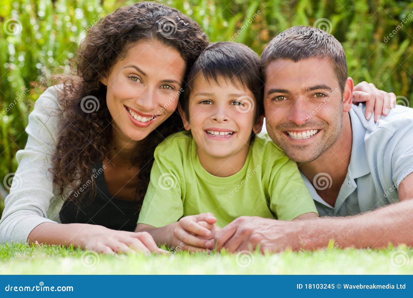 Little Boy with His Parents Lying Down Stock Image - Image of person ...