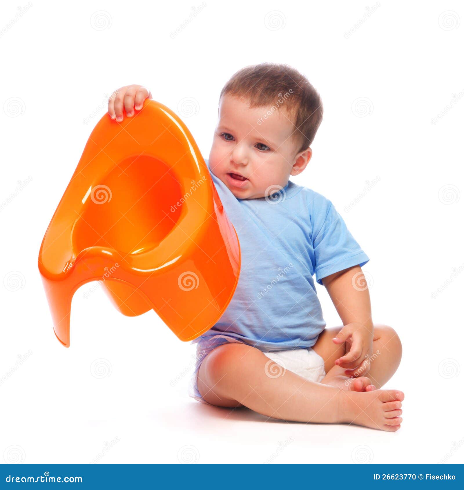 Little boy holding potty stock photo. Image of innocence - 26623770