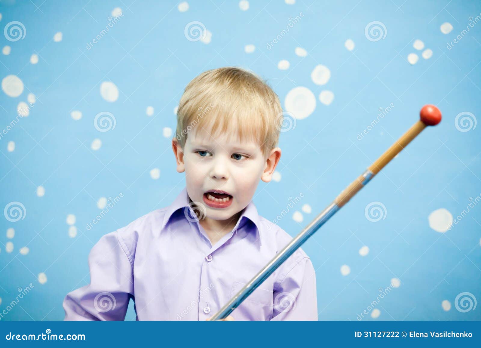 Little Boy at Home. Bad Behavior. Aggression Stock Photo - Image of ...