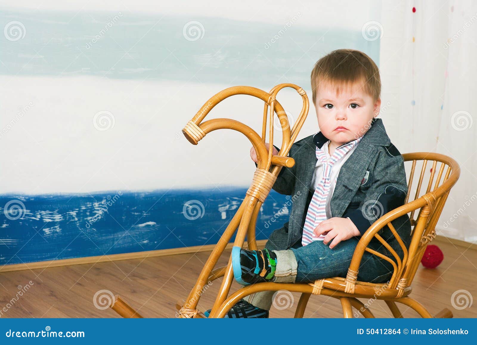Little Boy on a Horse Rocking Chair Stock Photo - Image of gemini ...