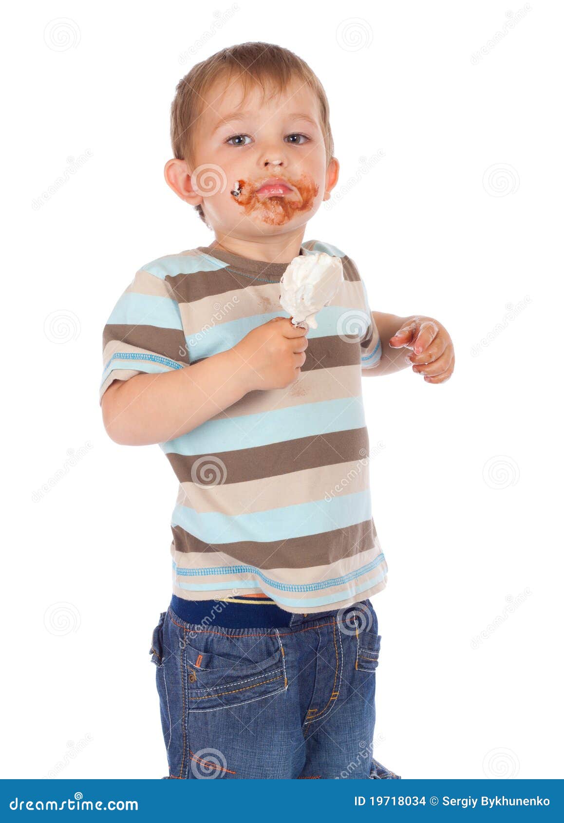 Little boy with ice cream stock photo. Image of child - 19718034
