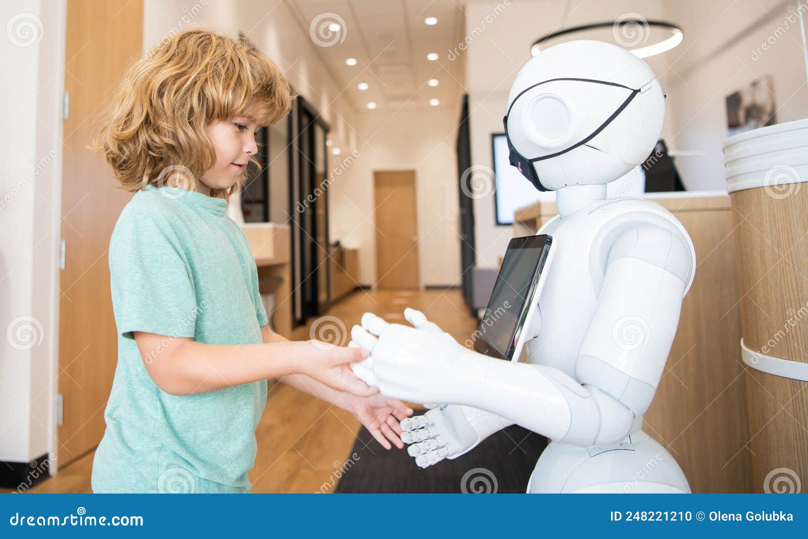 Cyborg Artificial Being Opens Shirt Royalty-Free Stock Image ...