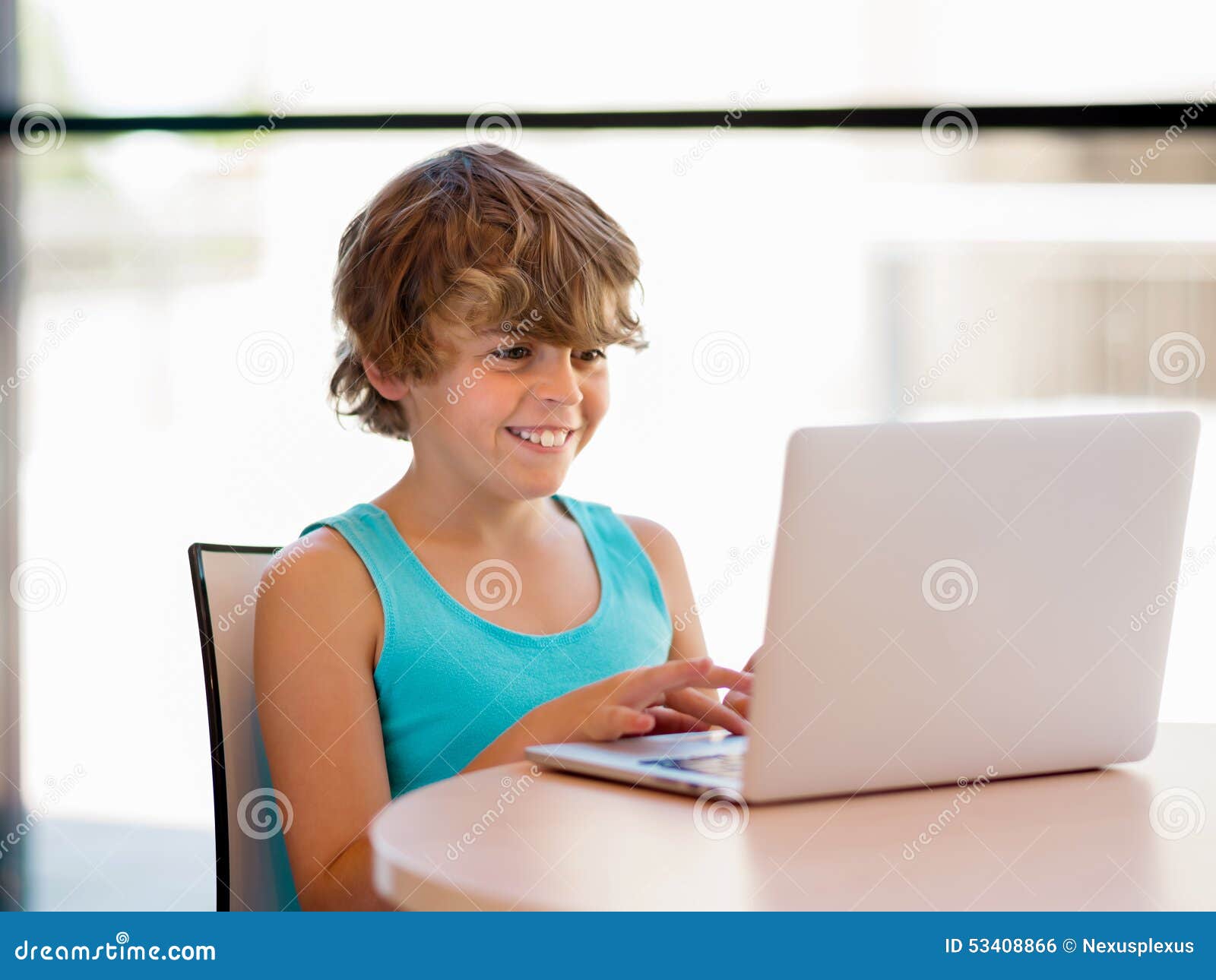 Little boy with laptop stock photo. Image of digital - 53408866