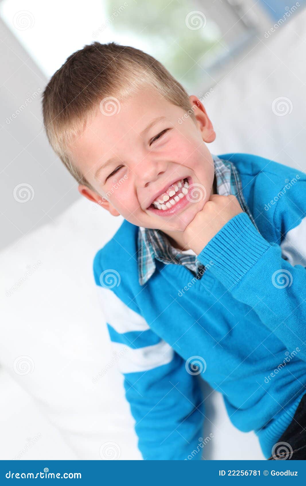 Little boy laughing stock image. Image of year, eyes - 22256781