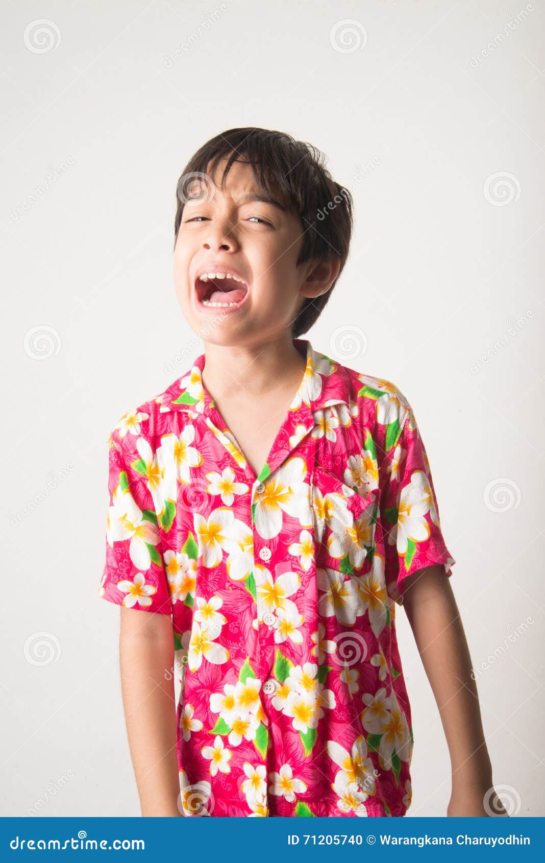 Little Boy Laughing Portrait Standing Angry Face Stock Photography ...