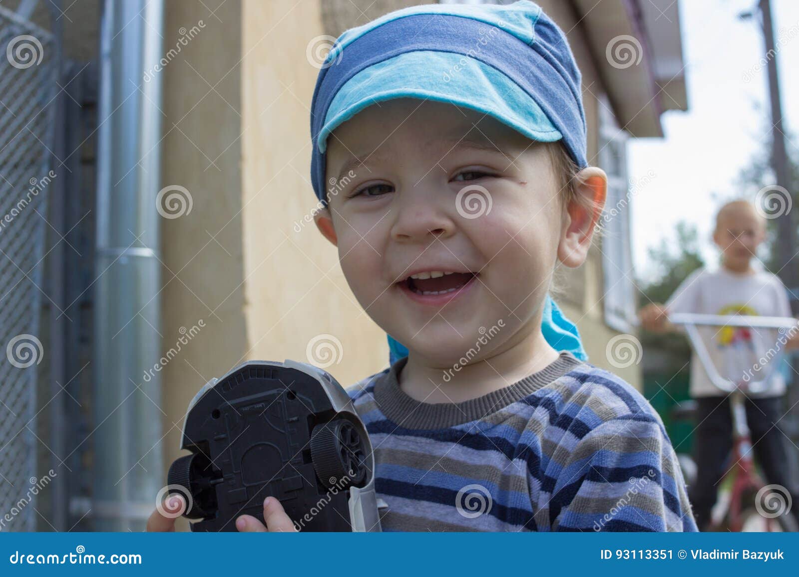 Little boy laughing stock image. Image of little, park - 93113351