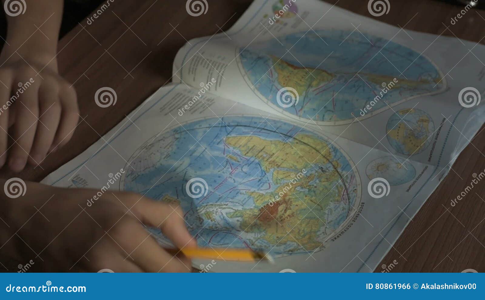 Little Boy Learning Geography - Looking at Maps and the Globe Stock ...