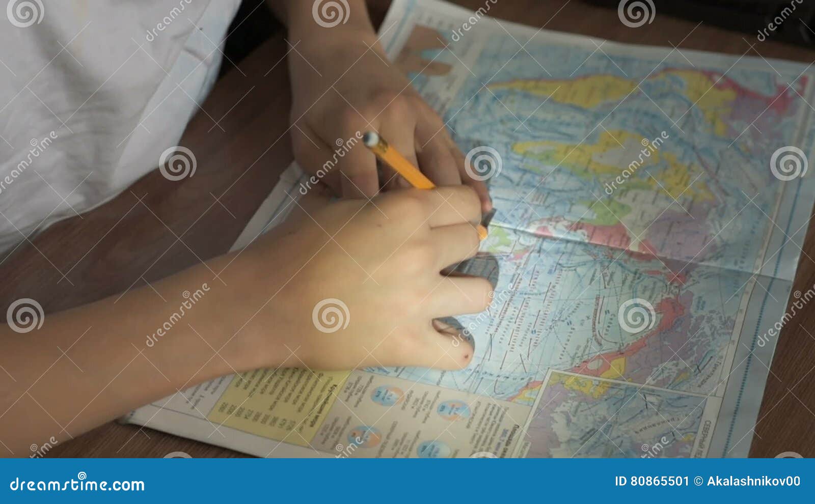 Little Boy Learning Geography - Looking at Maps and the Globe Stock ...
