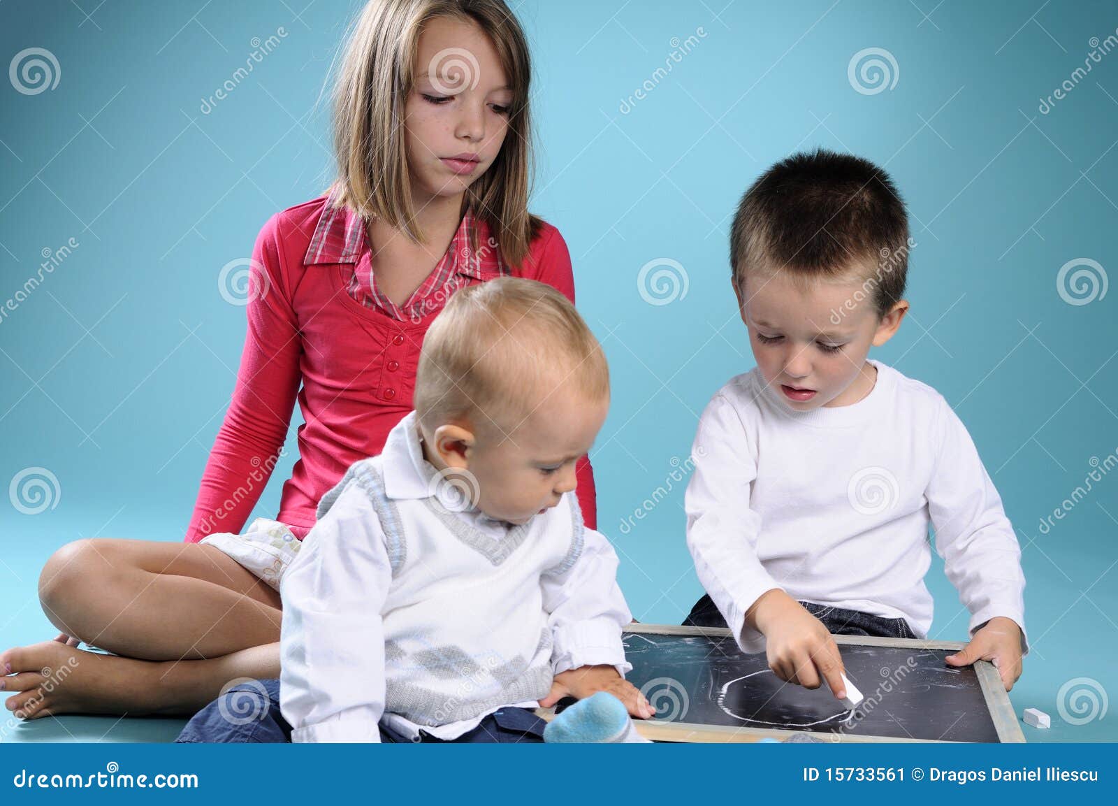 Little Boy Learning Numbers and Writing Stock Image - Image of chalk ...