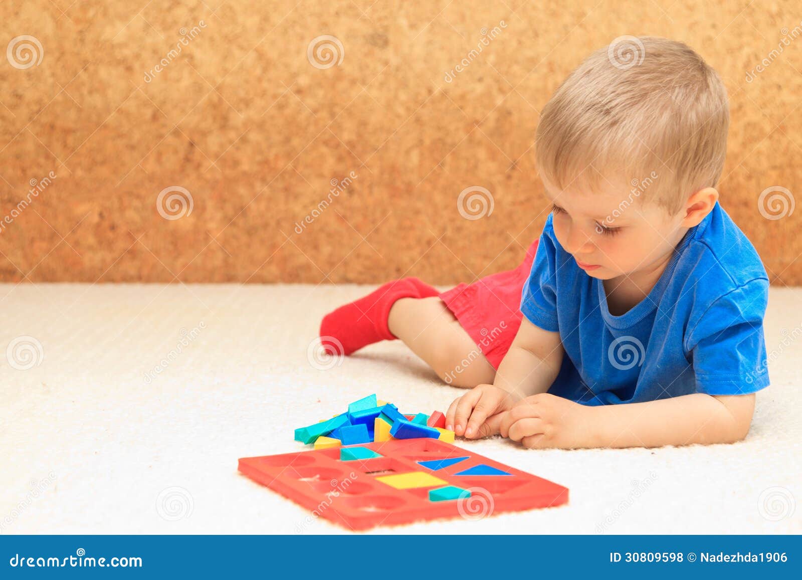 Little boy learning shapes stock photo. Image of learn - 30809598