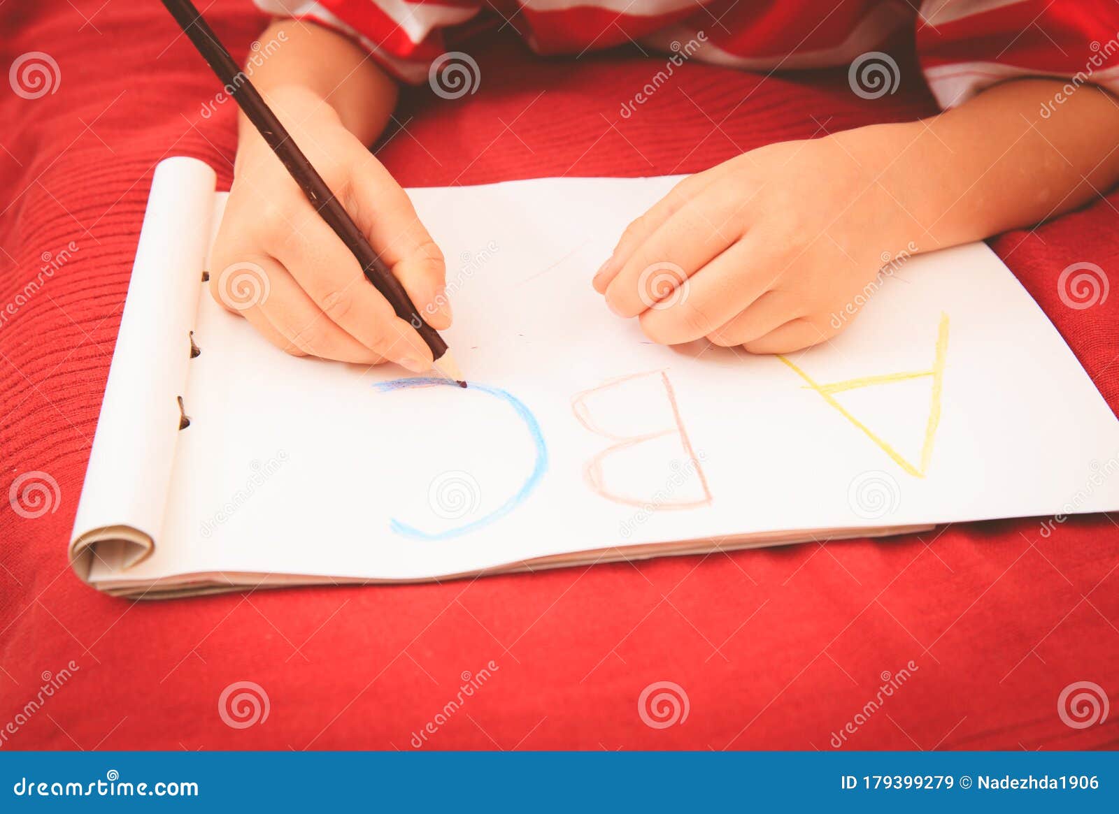 Little Boy Learning To Write Letters Stock Image - Image of learn, home ...