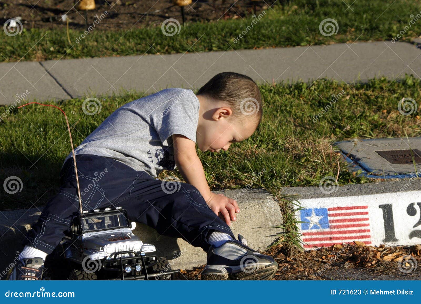 Little Boy Looking at the Ants Stock Image - Image of male ...