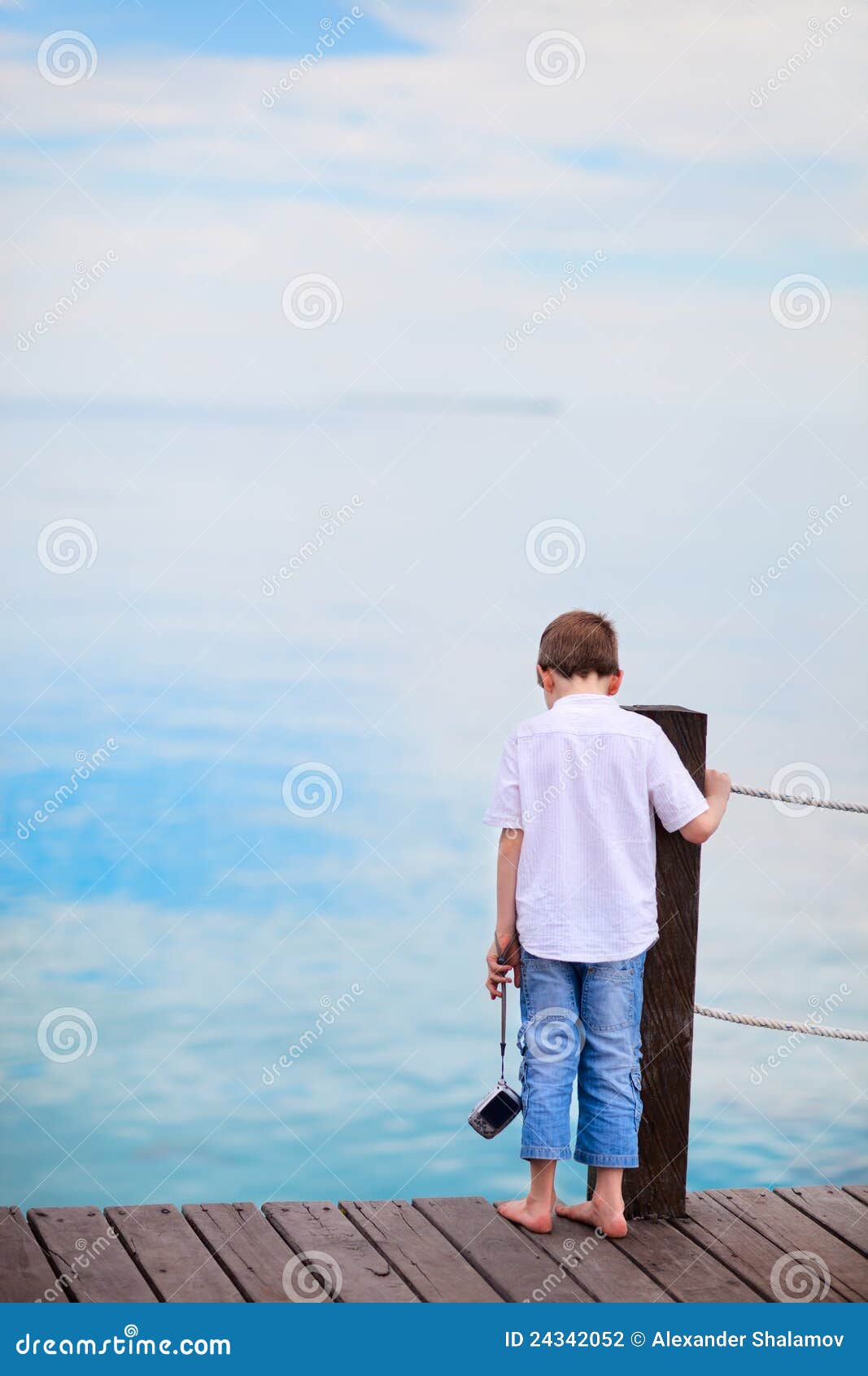Little Boy Looking at Ocean Stock Photo - Image of outdoor, male: 24342052
