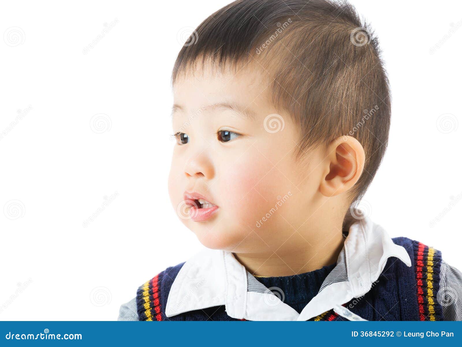 Little Boy Looking at a Side Stock Photo - Image of lovely, infant ...