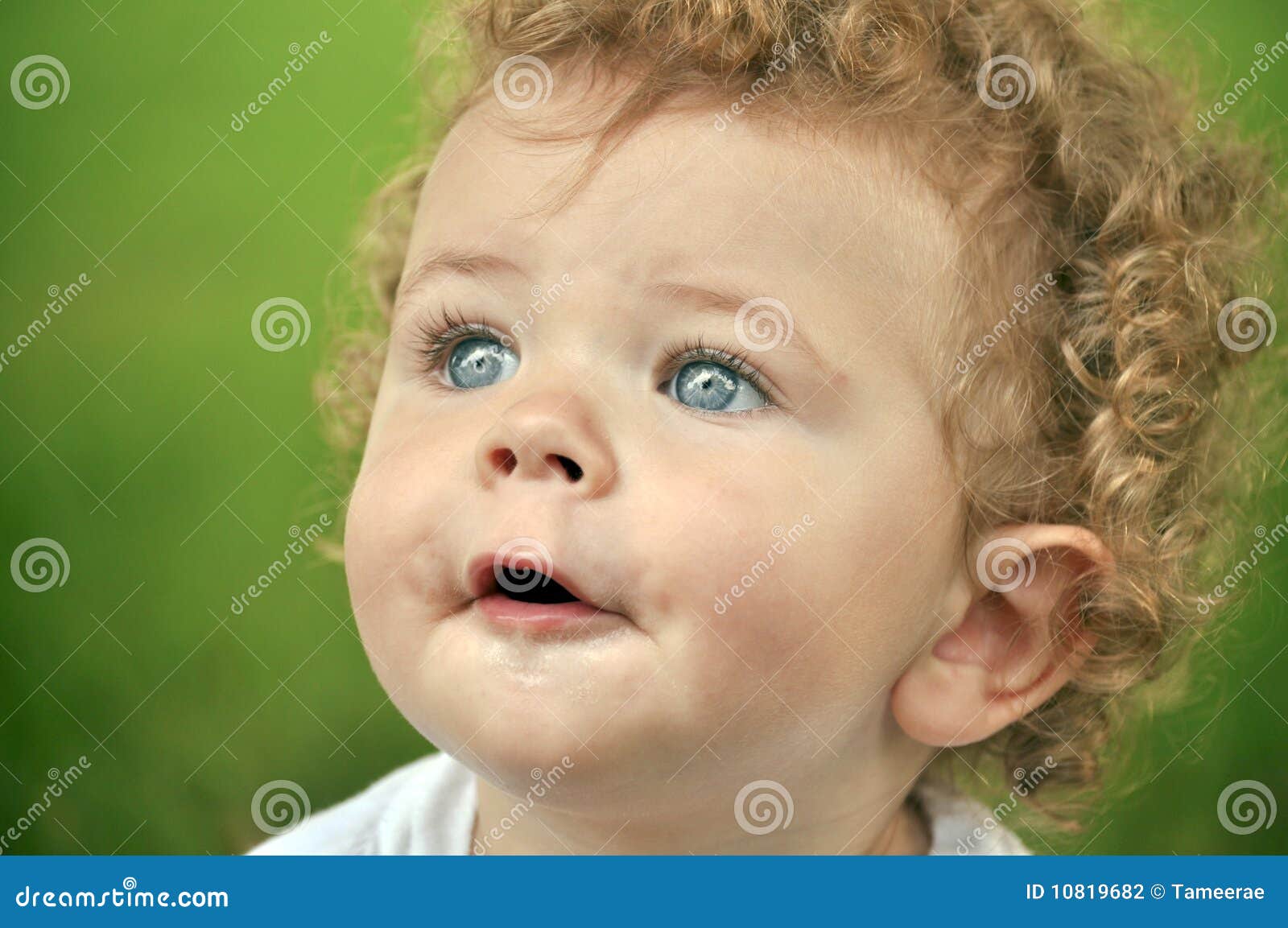 Little Boy Looking in Wonder Stock Photo - Image of eyes, hair: 10819682