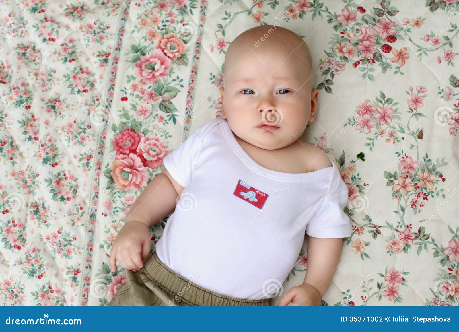 Little Boy Lying on His Back, Picnic Stock Photo - Image of childhood ...