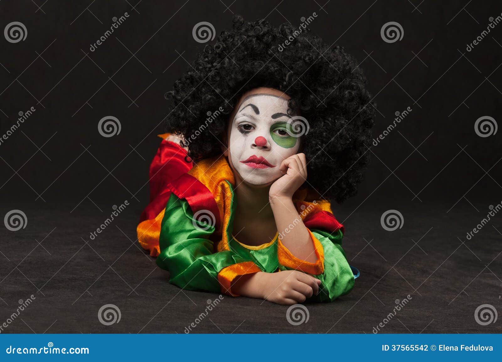 Little Boy, Make-up of Clown, African Stock Photo - Image of decoration ...