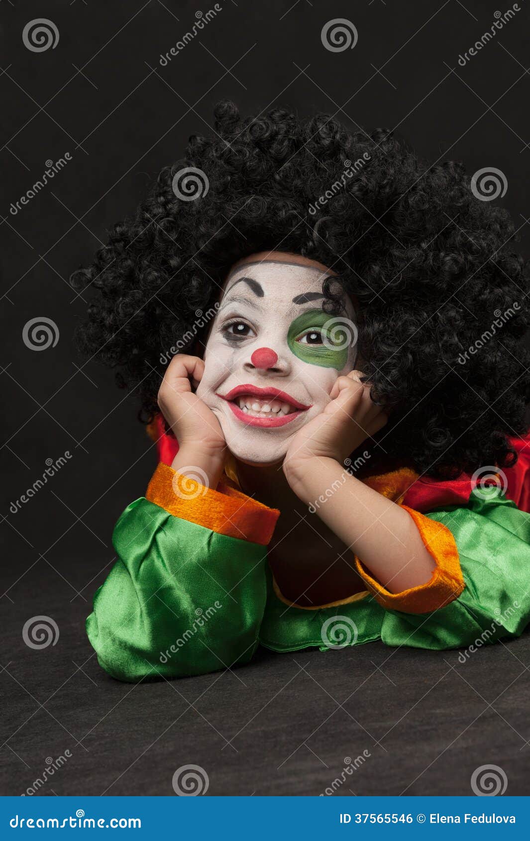 Little Boy, Make-up of Clown, African Stock Photo - Image of creativity ...