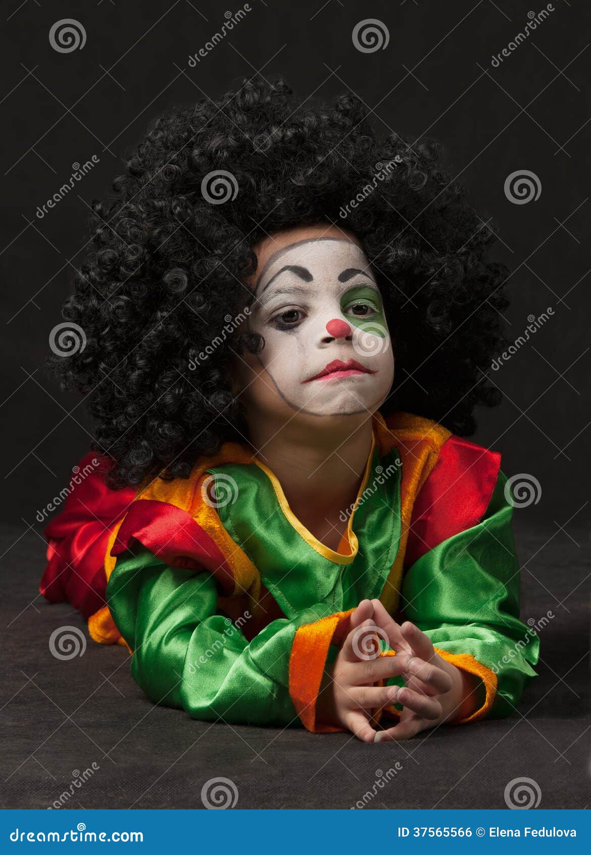 Little Boy, Make-up of Clown, African Stock Photo - Image of carnival ...
