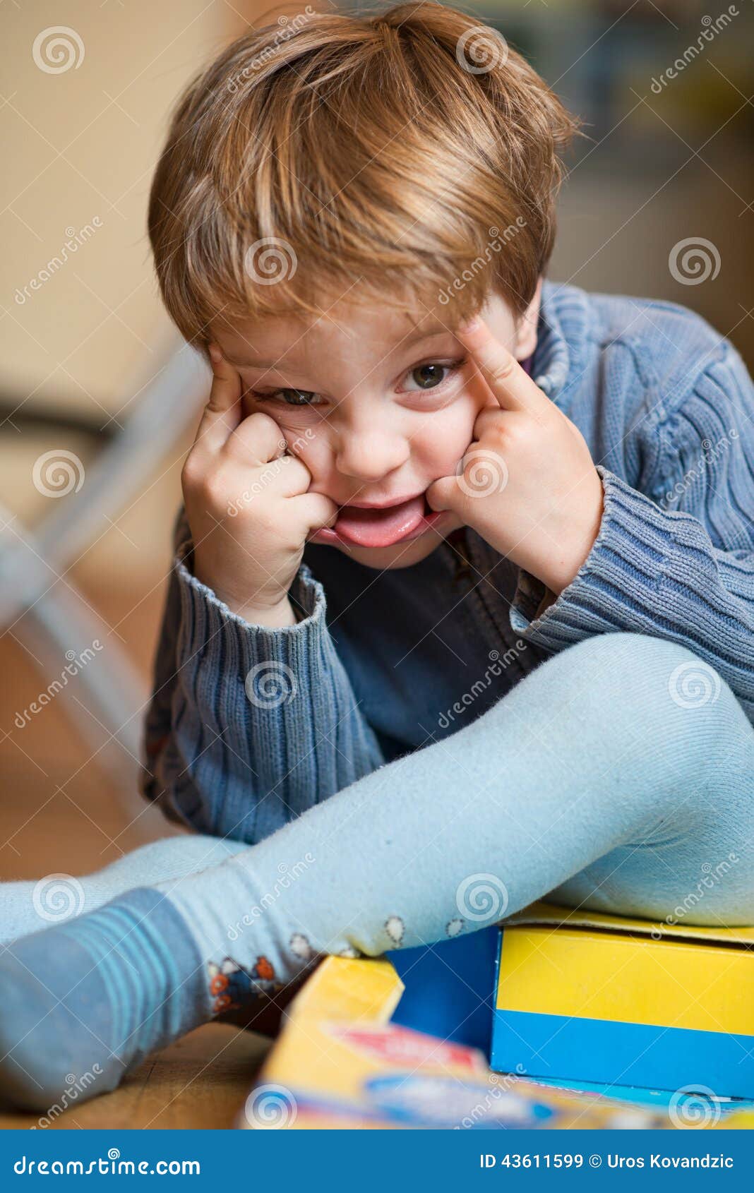 Little boy making faces stock image. Image of enjoy, play - 43611599