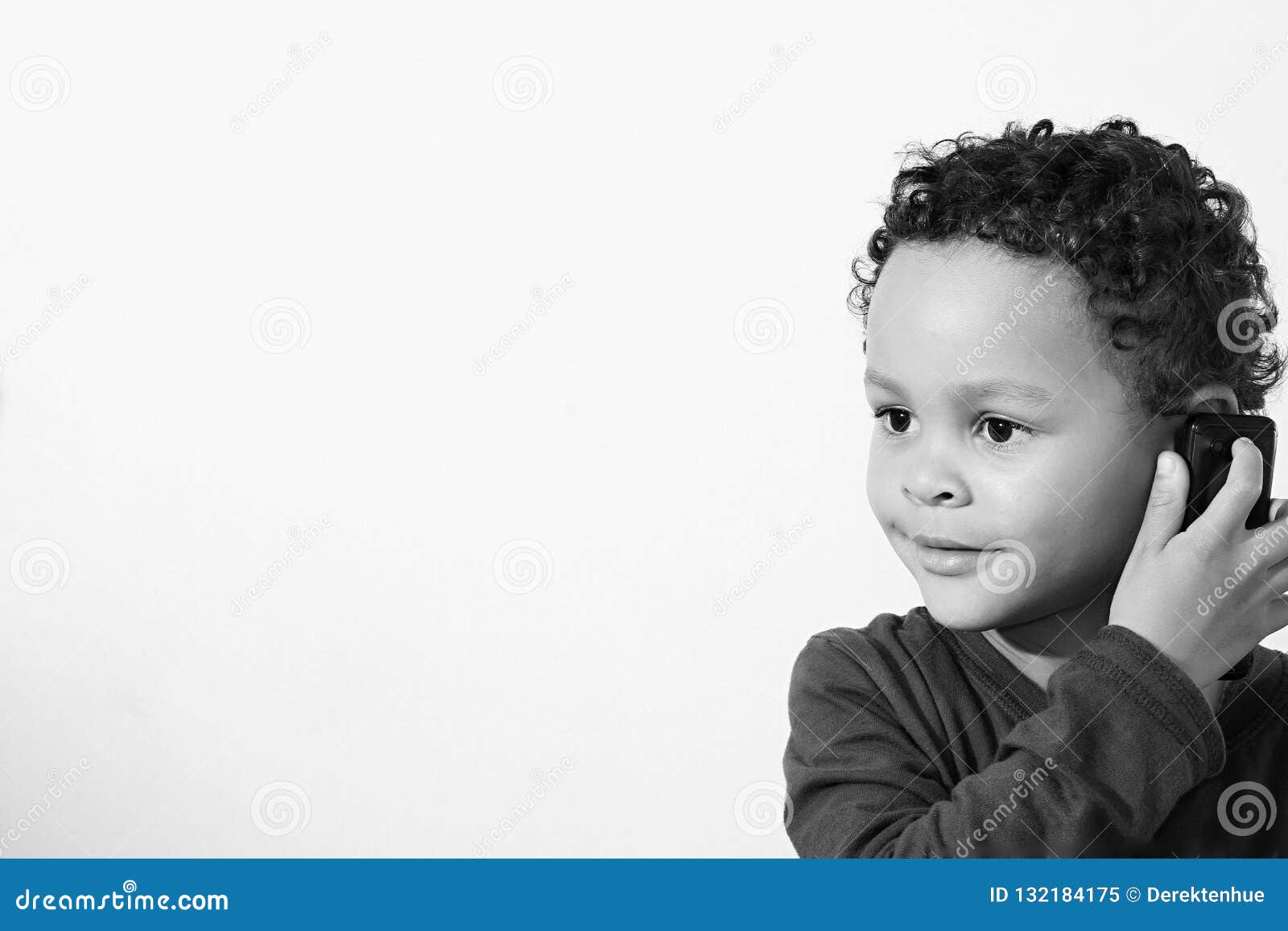 Little Boy Making a Phone Call Stock Image - Image of portrait, leisure ...