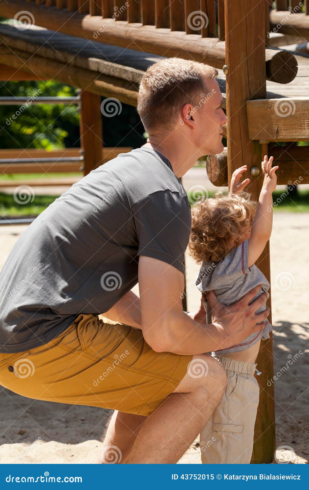 Little Boy Needs Father S Help Stock Image - Image of outside, child ...