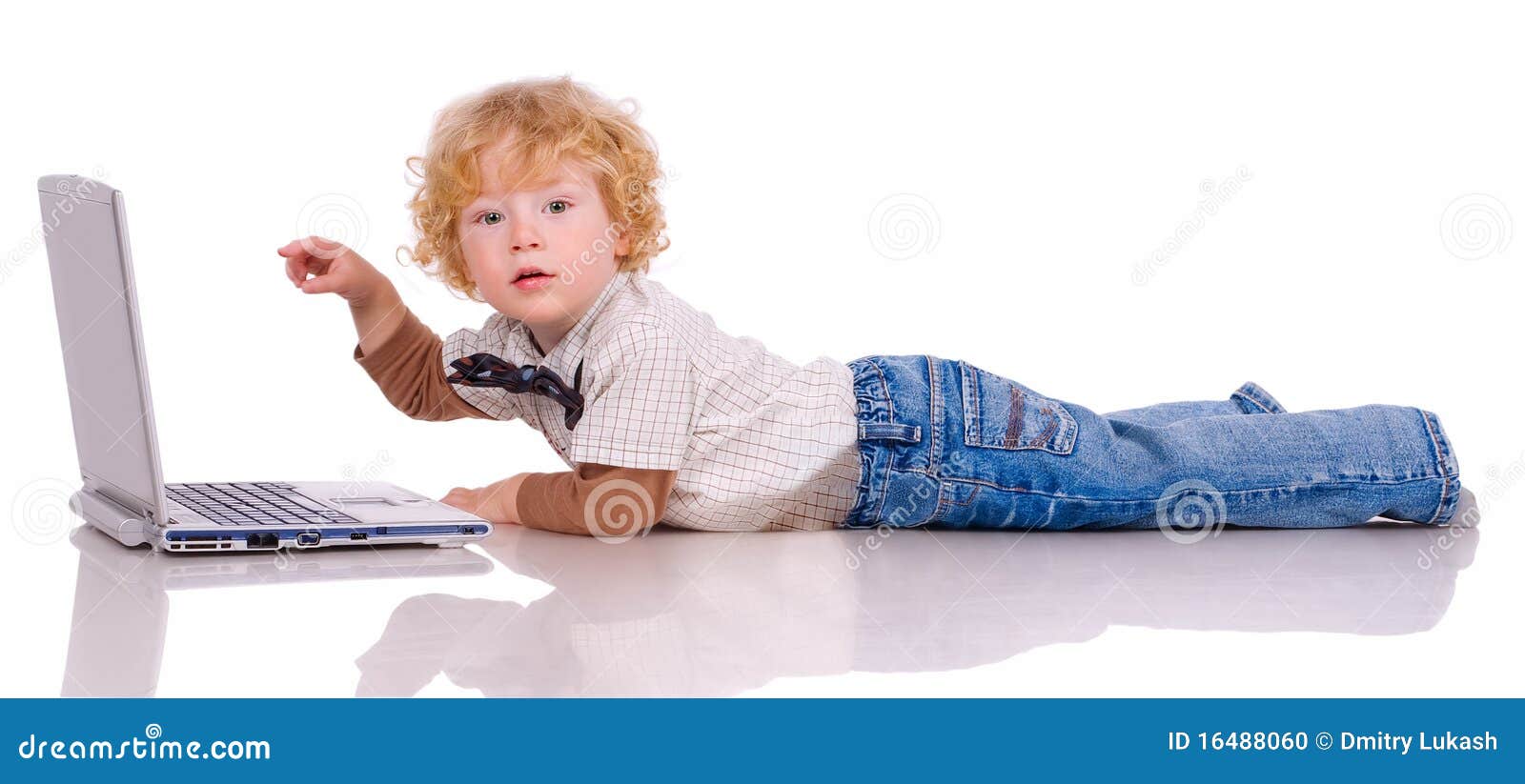 The Little Boy and Notebook Stock Photo - Image of laughter, child ...