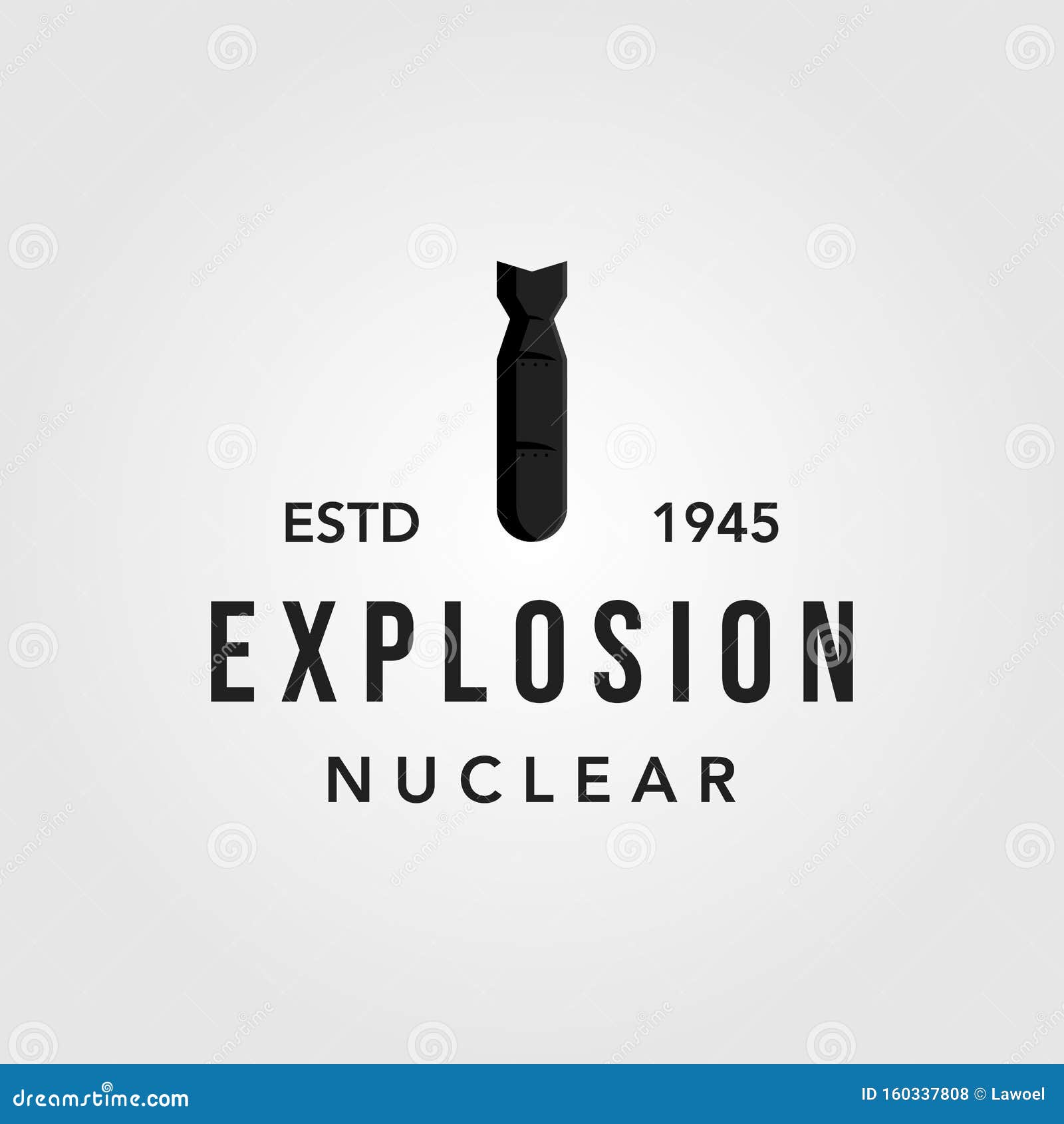 Little Boy Nuclear Bomb Logo Vector Icon Illustration Stock Vector ...