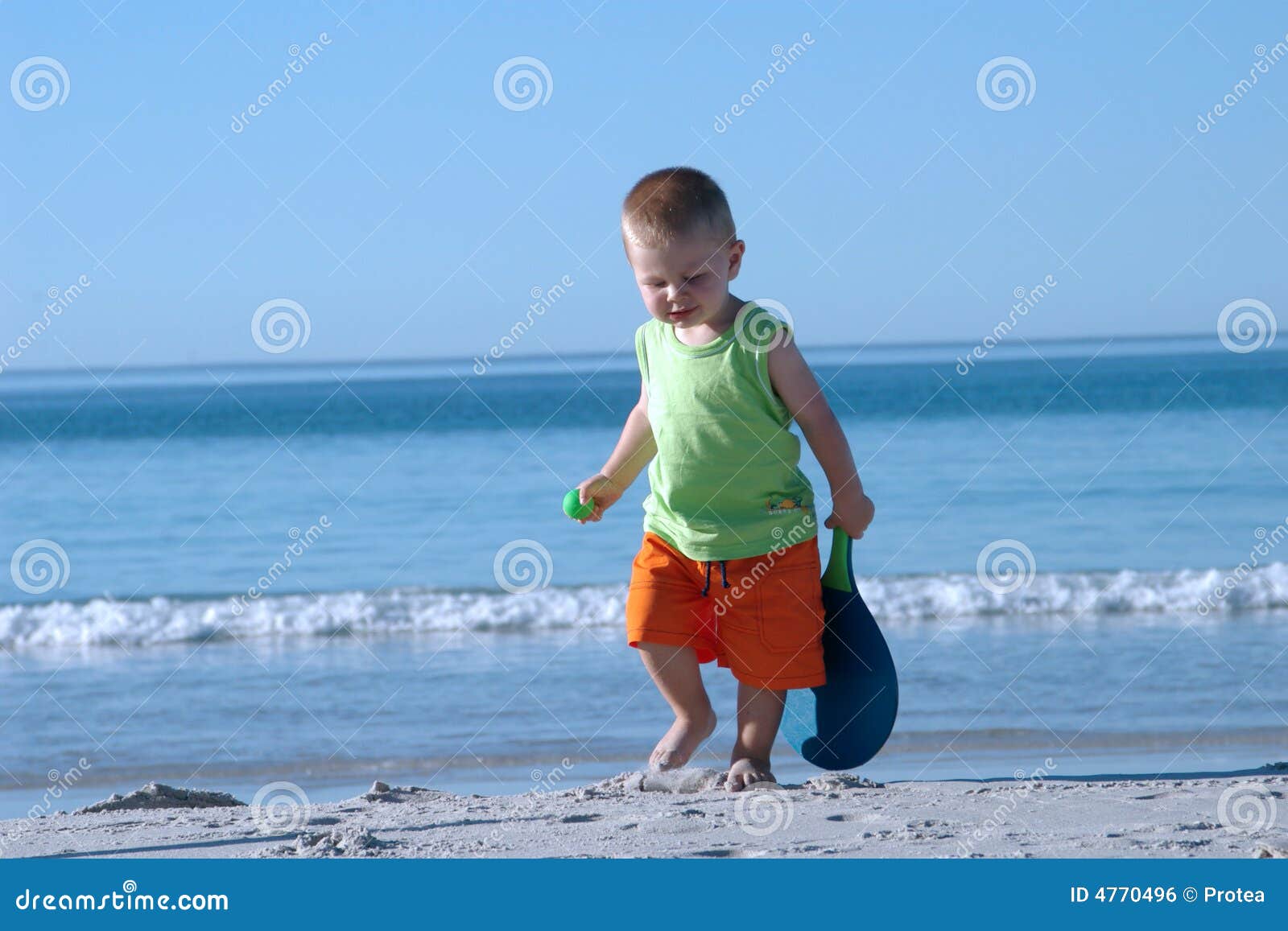 Little boy and ocean stock photo. Image of cute, back - 4770496