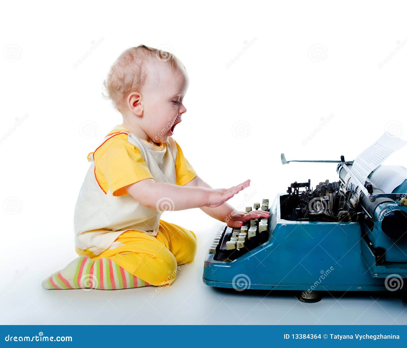 Boy Typing Old Typewriter Stock Photos - Free & Royalty-Free Stock ...