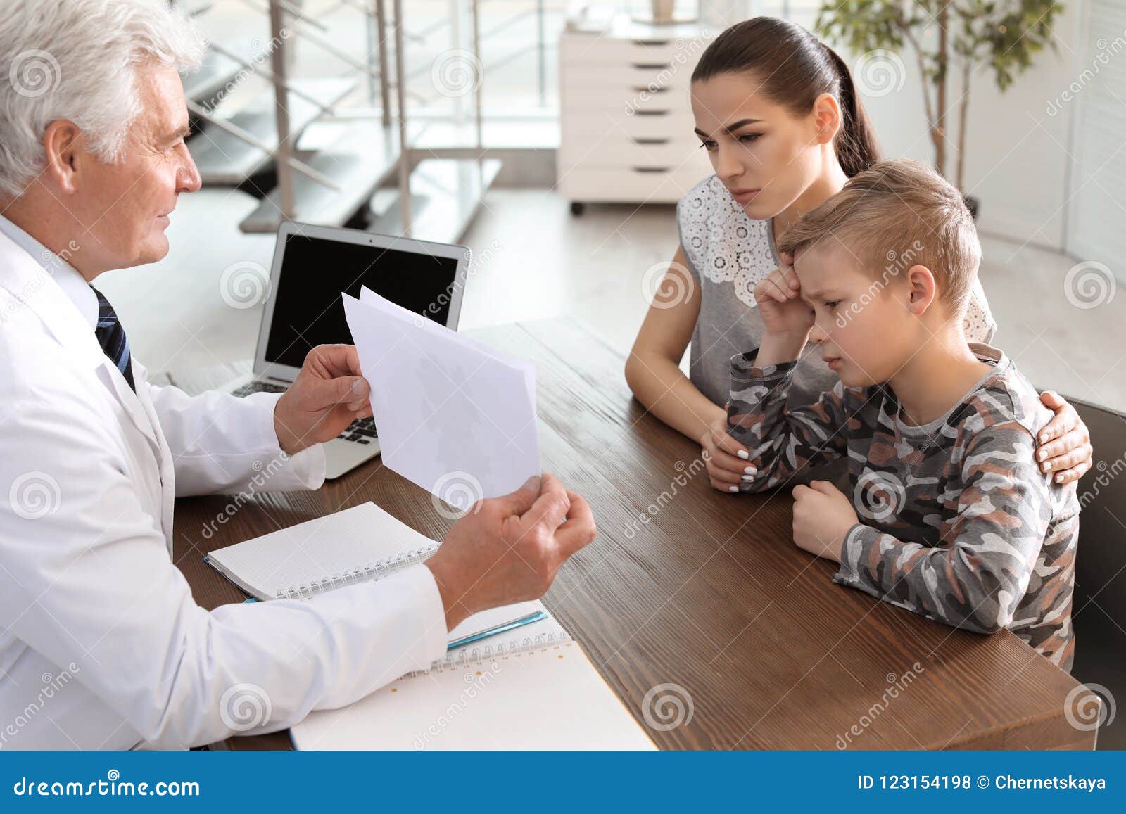 Little Boy Passing Test at Child Office Stock Photo - Image of patient ...