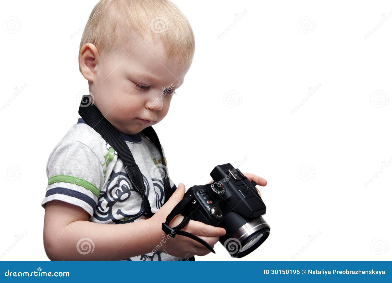 Little Boy with Photo Camera Stock Photo - Image of hands, portrait ...