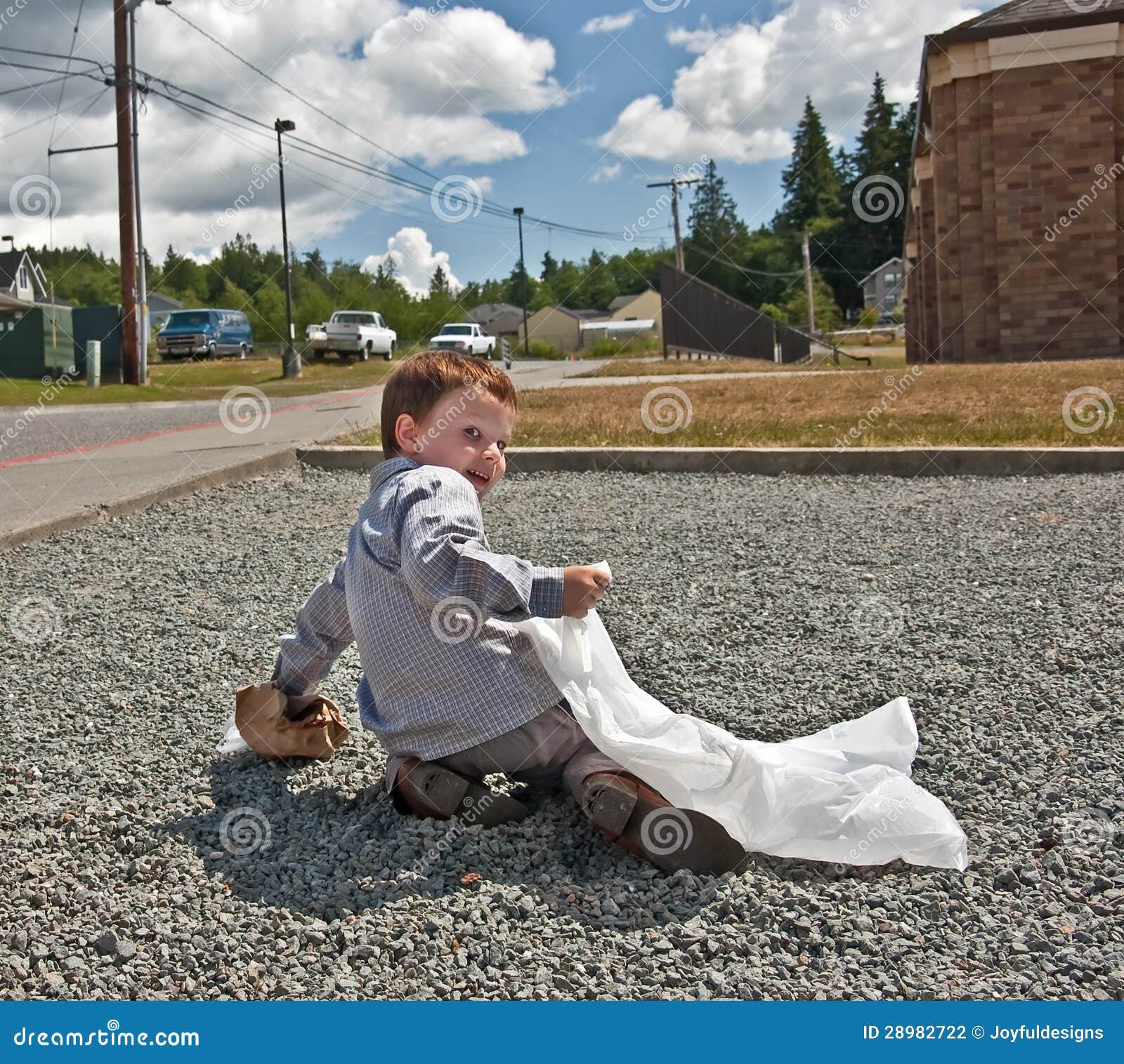 Little Boy Picking Up Garbage Stock Photo - Image of cleaning ...